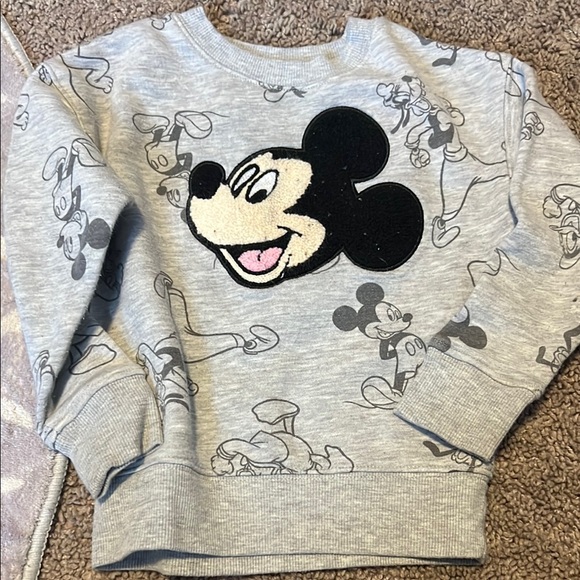 Disney | Shirts & Tops | Disney Kids Mickey Mouse Gray Sweatshirt ...